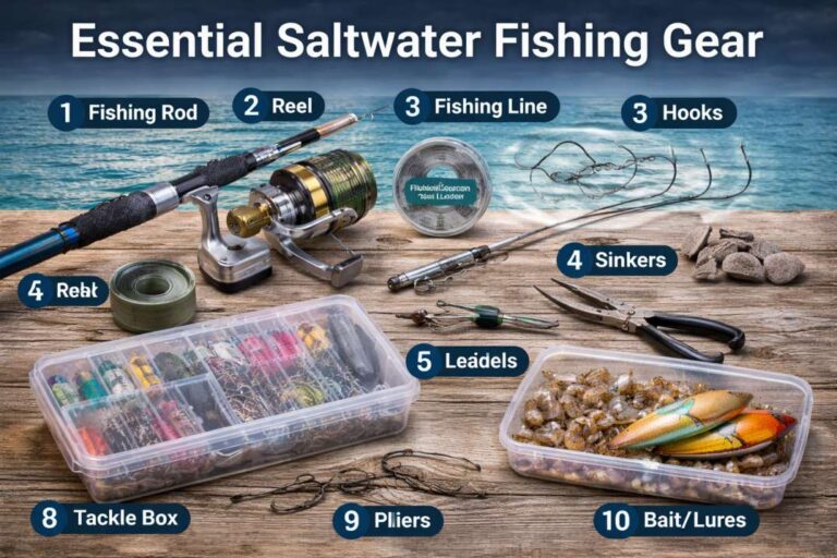 10 Essential Saltwater Fishing Gear List for Beginners (Simple Setup ...